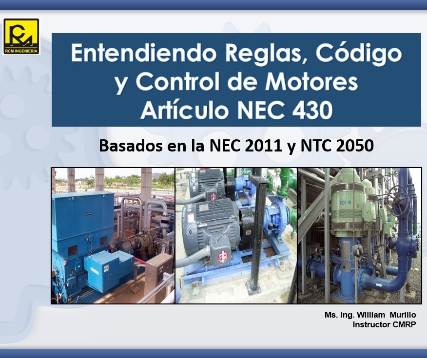 Curso práctico de normas y criterios para el diseño eléctrico NEC 430 ...